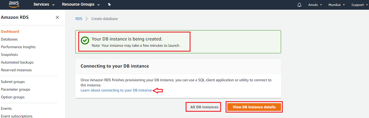How To Create An Amazon Rds Db Instance Prwatech