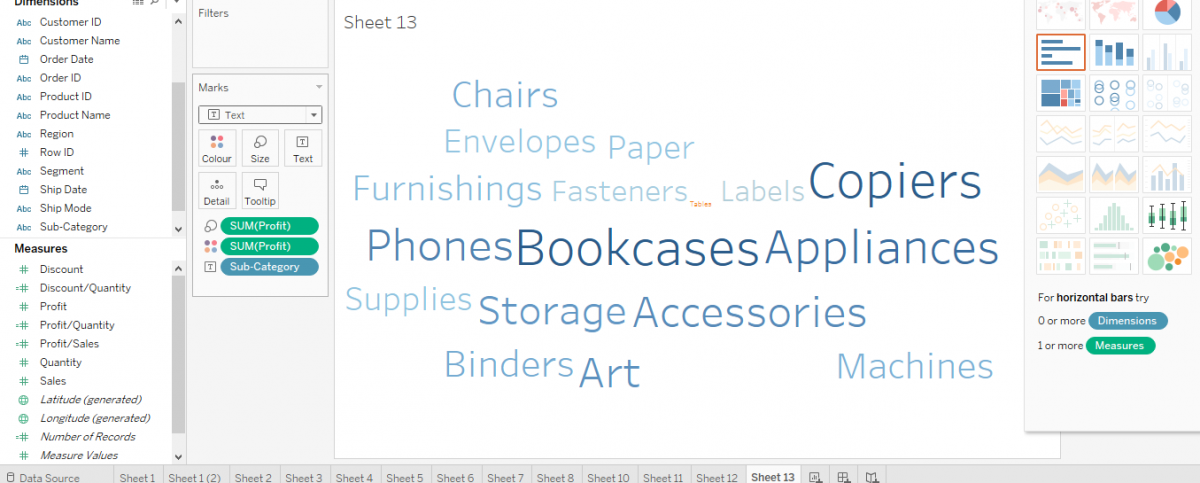 Word Cloud Chart in Tableau | How to Create Word Cloud Chart