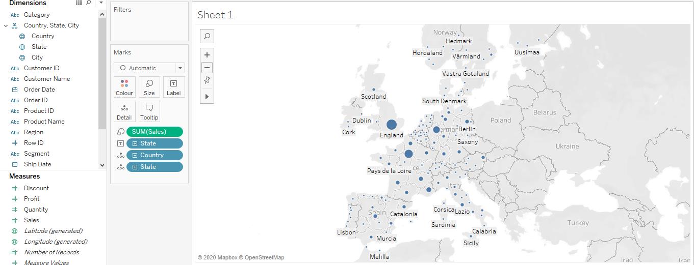 Maps Chart in Tableau - Prwatech